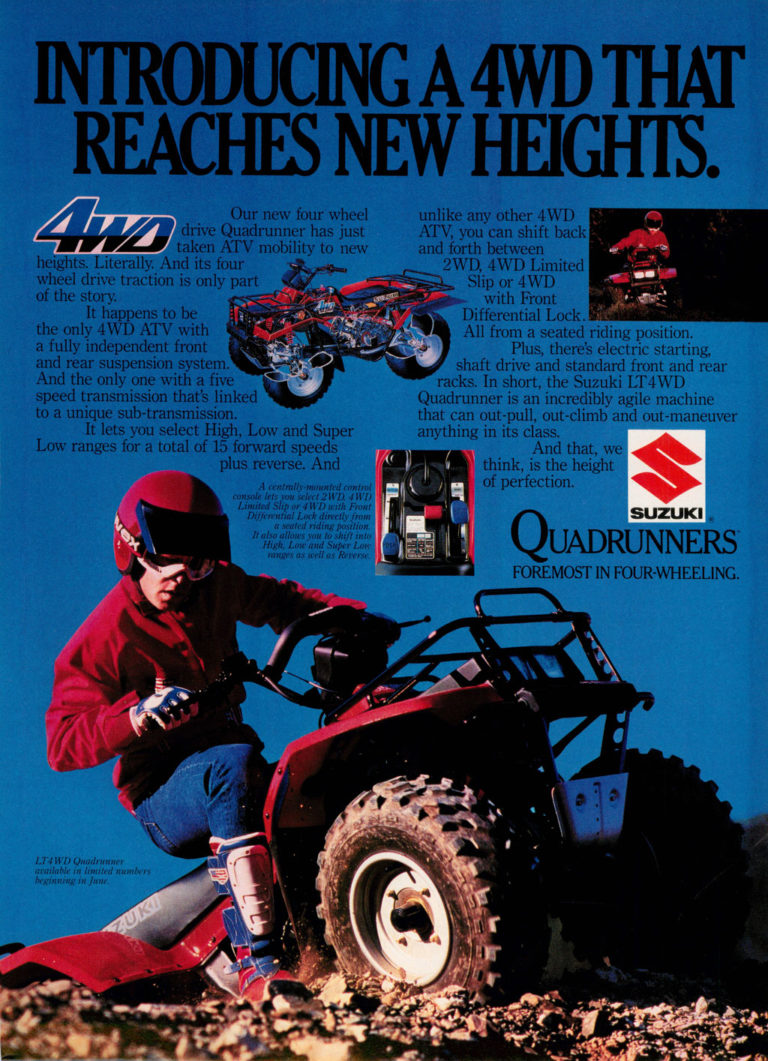 The 1987 Suzuki LT-4WD QuadRunner: A 4WD That Reaches New Heights – MDW